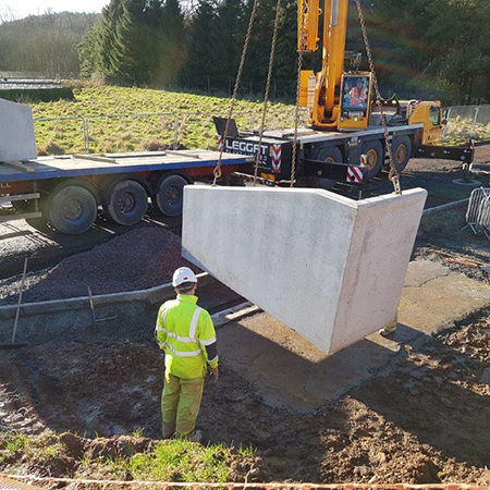 Bespoke headwall at Mauldslie WWTW