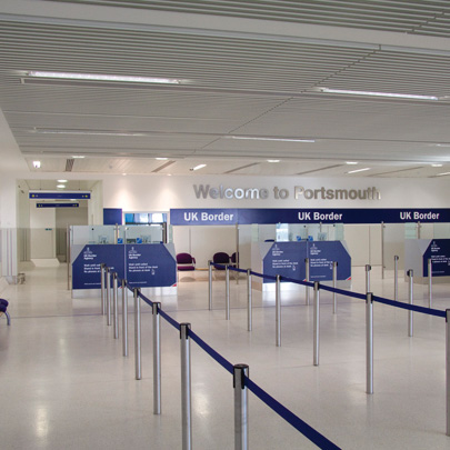 Floating ceiling is the perfect choice for Portsmouth Ferry Terminal