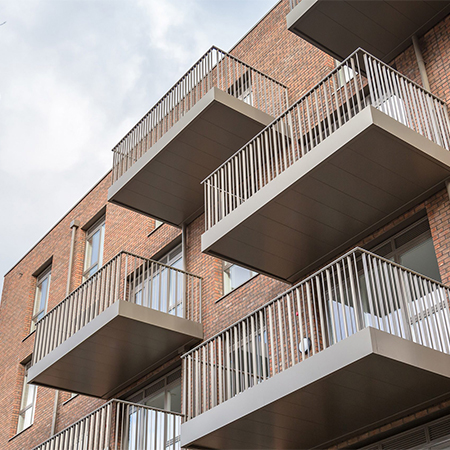 Bespoke Sapphire balconies installed at Hambrook House