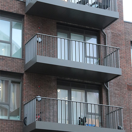 Bespoke Sapphire balconies installed at Hambrook House