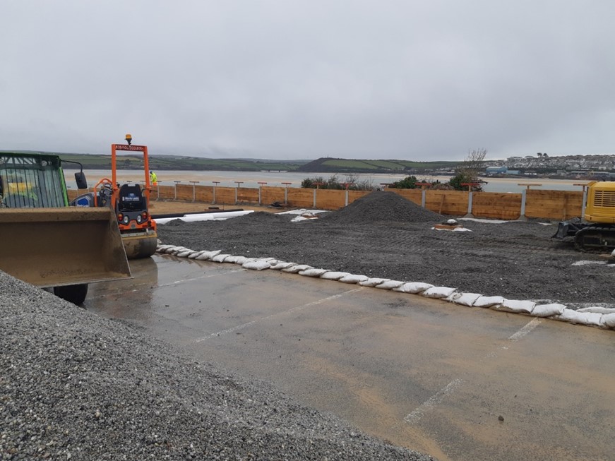 The use of IBAA raising levels under Asphalt at Rock carpark