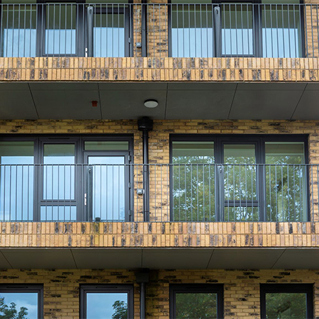 Profile 22 Optima windows fitted in new London housing development