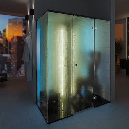 New slimline shower column and steam shower room enclosure from TyloHelo