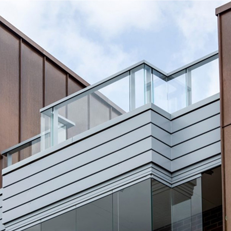 Frame infill balustrades & hand rails for Geron Way apartments
