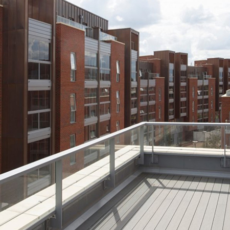 Frame infill balustrades & hand rails for Geron Way apartments