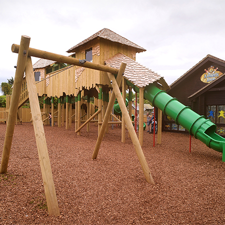 Timber playground at Vauxhall Holiday Park