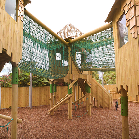Timber playground at Vauxhall Holiday Park