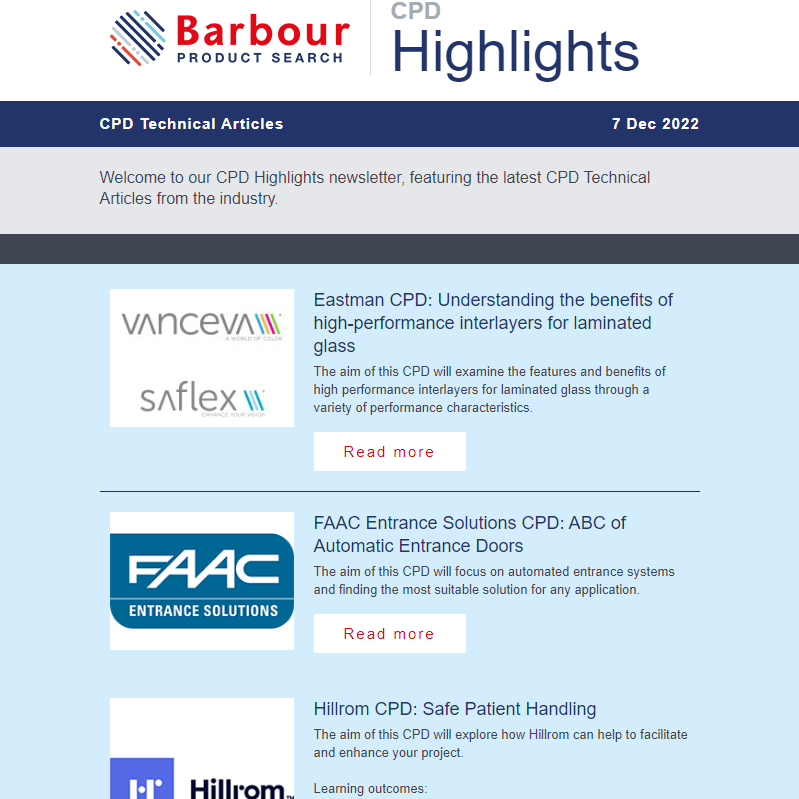 Barbour Product Search newsletter