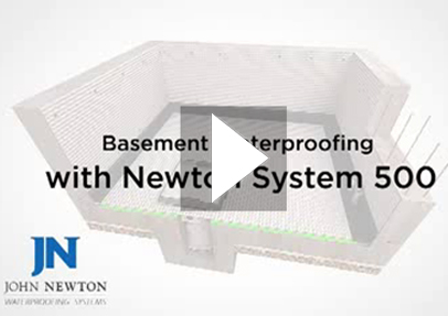 Newton System 500 Basement Waterproofing Video
