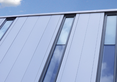Vertical Kalzip FC rainscreen panels ideal for new schools