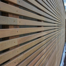 Flat wall cladding, timber