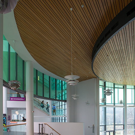 Hunter Douglas floating ceiling at Sir Ian Wood Building