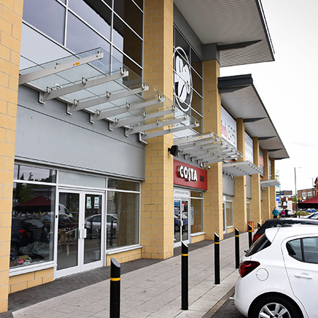 Entrance canopy for Lime Square Retail Park