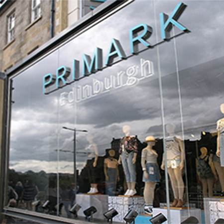 Stainless steel grating for flagship Primark store