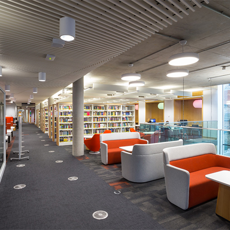 University library features dramatic ceiling