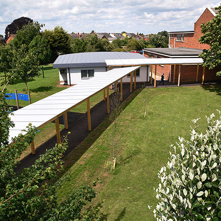 Natural walkway for Elmbridge School