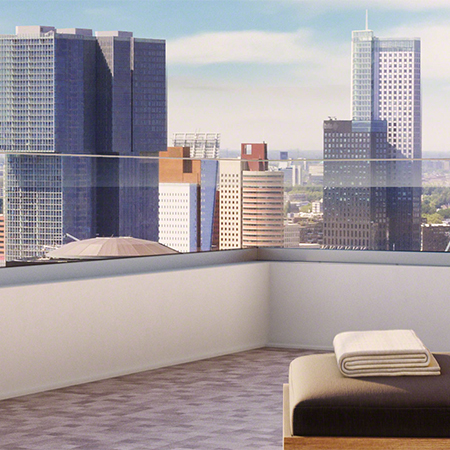 Glass railing for parapet walls gives max transparency