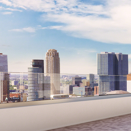 Glass railing for parapet walls gives max transparency