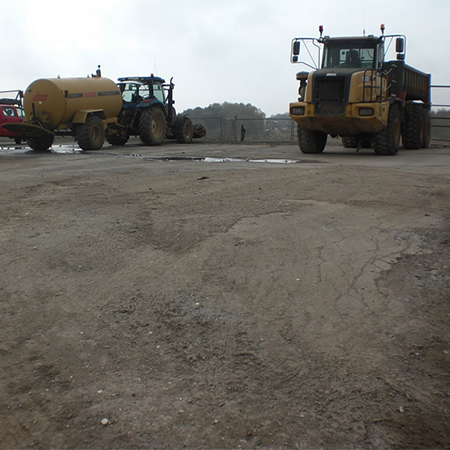 Hard-standing foundation for construction works