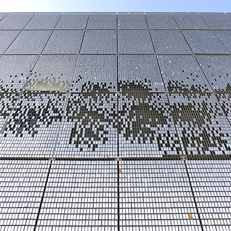 Shimmering STEREO-KINETIC® Wall Cladding Façade for Ocean Terminal ...