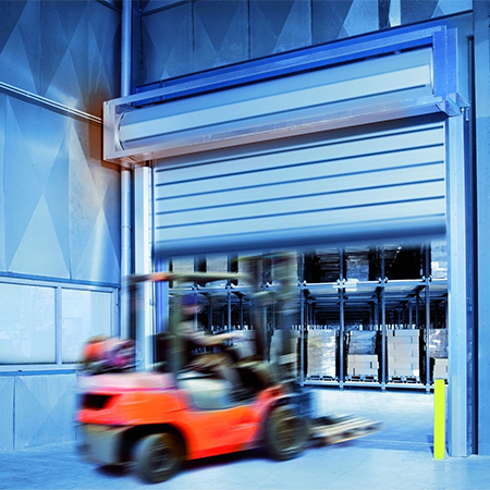 Modular high-speed doors for modern modular buildings