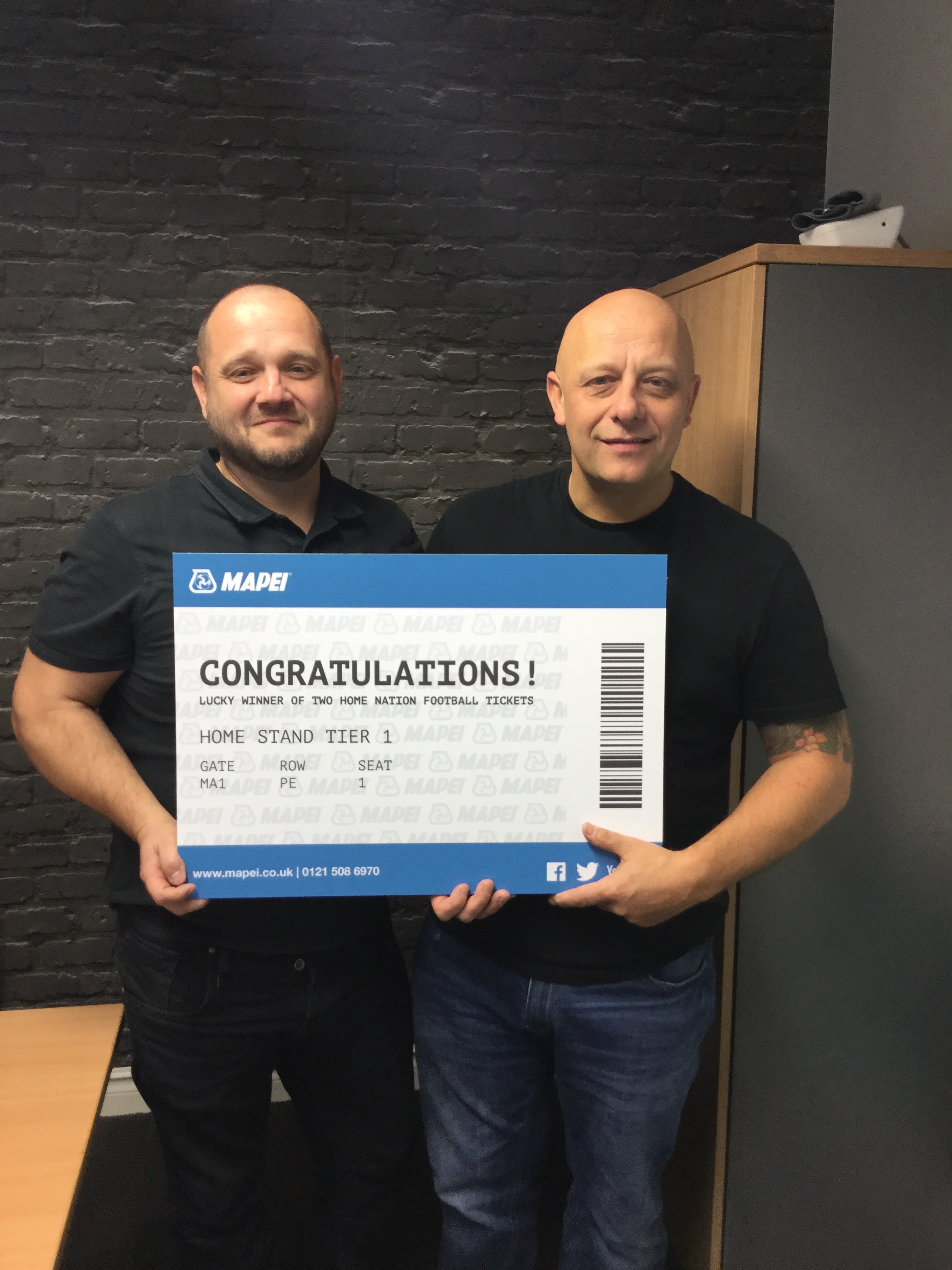 Mapei 'Win a Van' competition prize winners